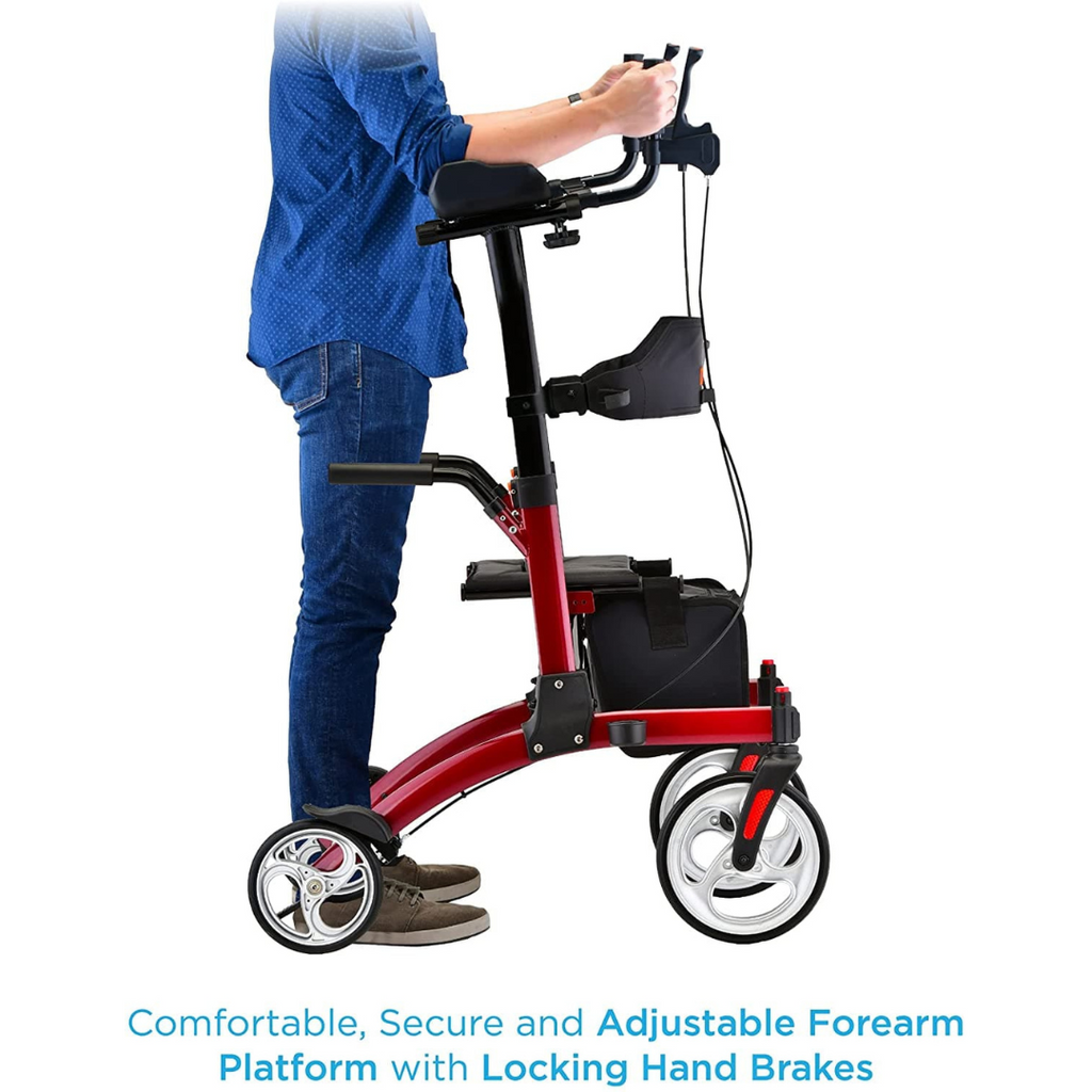 Nova Medical Dragon Fold n’ Go Rise UP Rollator Upright Standing Walke ...